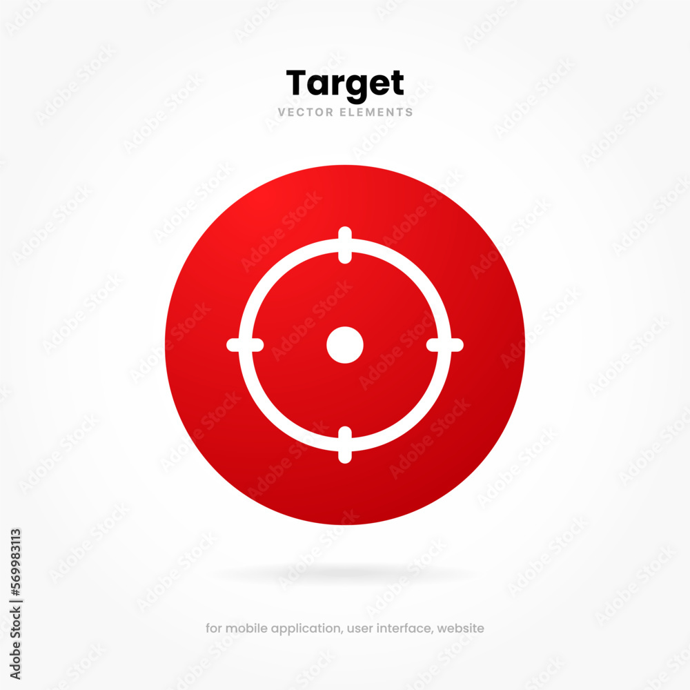 Red aim, arrow, idea, perfect hit, winner, target, goal, success, pin ...