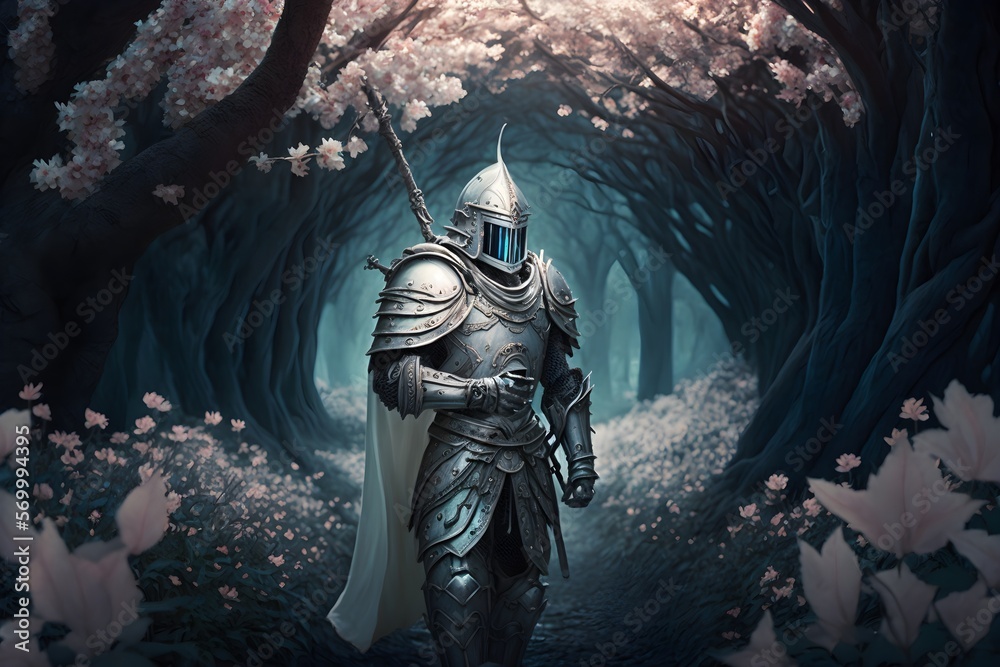 Medieval Demon Slayer background/wallpaper Stock Illustration | Adobe Stock