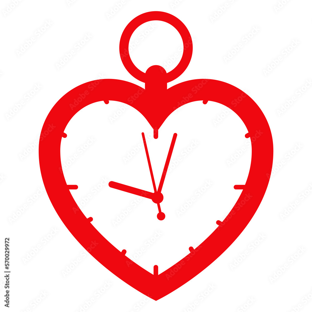Ilustración de Stock Logo love time. Símbolo del día de San Valentín ...