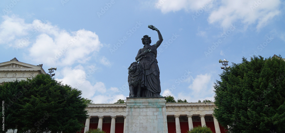 Bavaria is a monumental, bronze sand-cast 19th-century statue in Munich ...