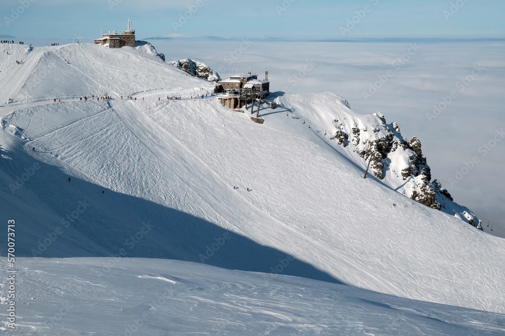 Beautiful winter scenery of Kasprowy Wierch Peak in Tatras Mountains ...