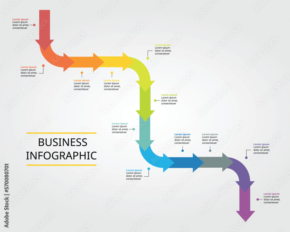 timeline arrow chart template for infographic for presentation for 12 ...