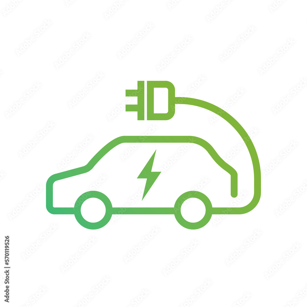 Electric Vehicle Icon. Eco-Friendly car icon. EV car pictogram. Hybrid ...