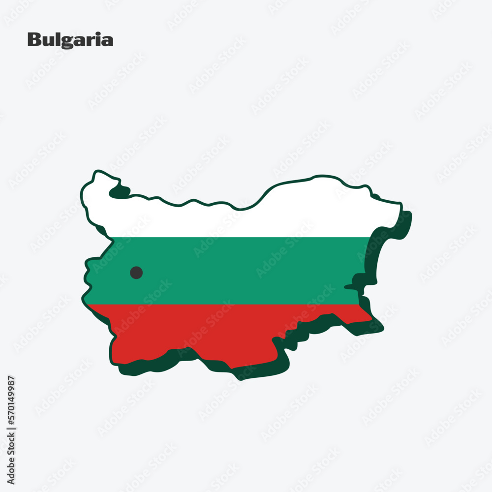 Bulgaria Country Nation Flag Map Infographic Stock Vector | Adobe Stock