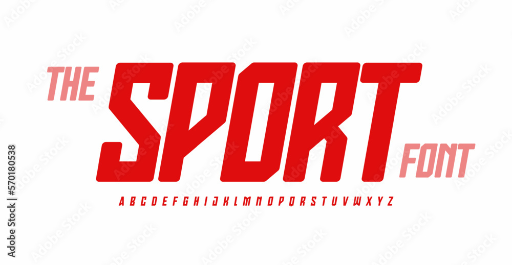 Vector de Stock Sport cool alphabet, modern tall strong sans letters ...