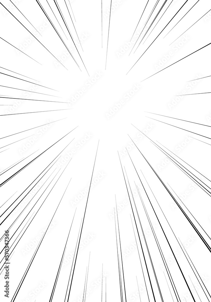 Comic book black radial lines overlay on transparent background ...