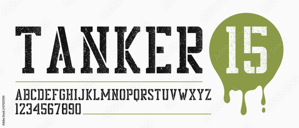 Stencil alphabet with spray paint texture. Painted graffiti spray ...