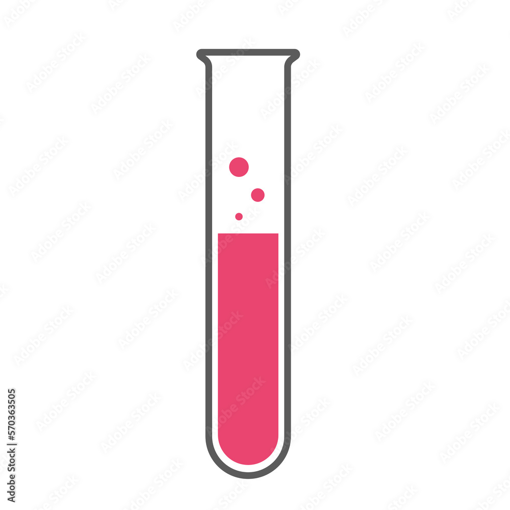 test tube flat vector illustration clipart isolated on white background ...