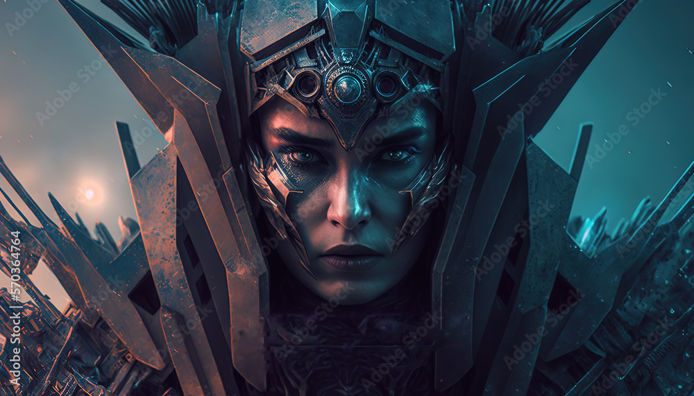 Fantasy high priestess in full priestess battle clothing. Generative Ai ...
