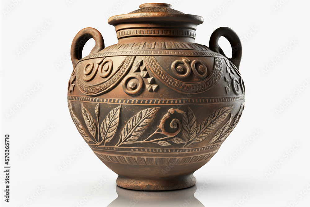 Authentic Ancient Greek Antique Minoan Clay Pot Vase, Featuring ...