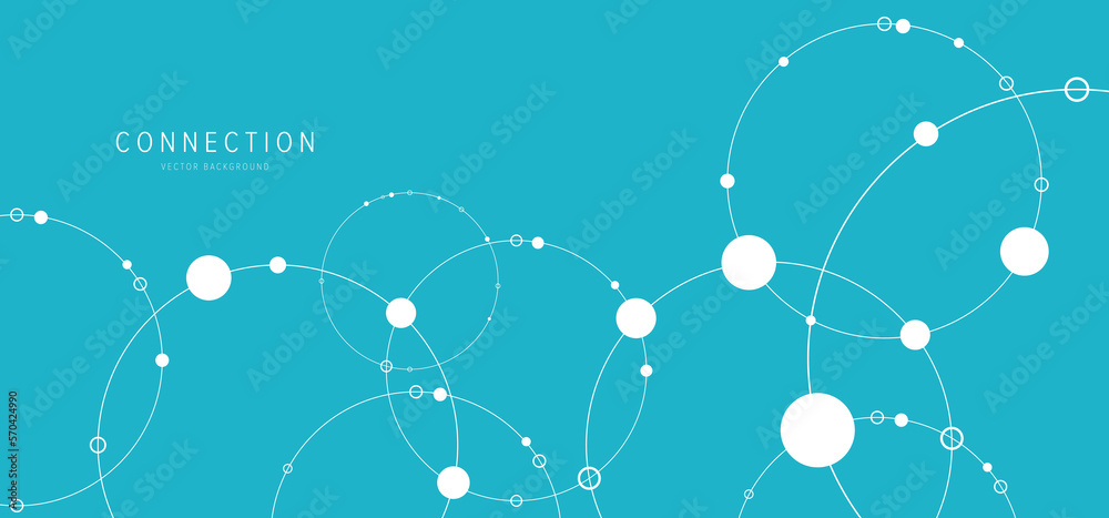 Network background. Connections with points, lines, and people icons ...