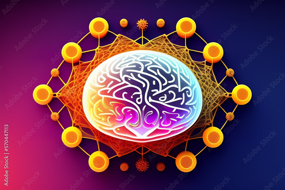 Ilustración de Stock ILUSTRACION DE CEREBRO HUMANO Y CONECCIONES ...
