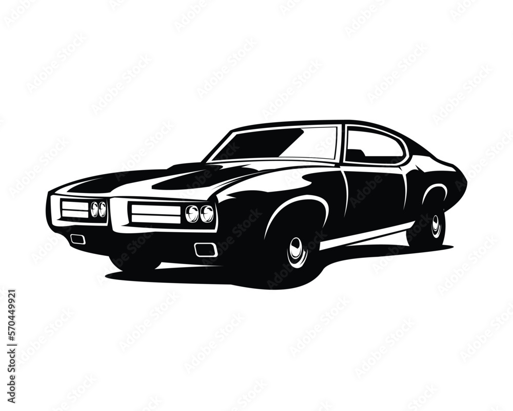 pontiac gto the silhouette judge. isolated white background view from ...
