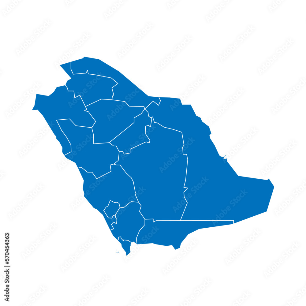 Vector de Stock Saudi Arabia political map of administrative divisions ...