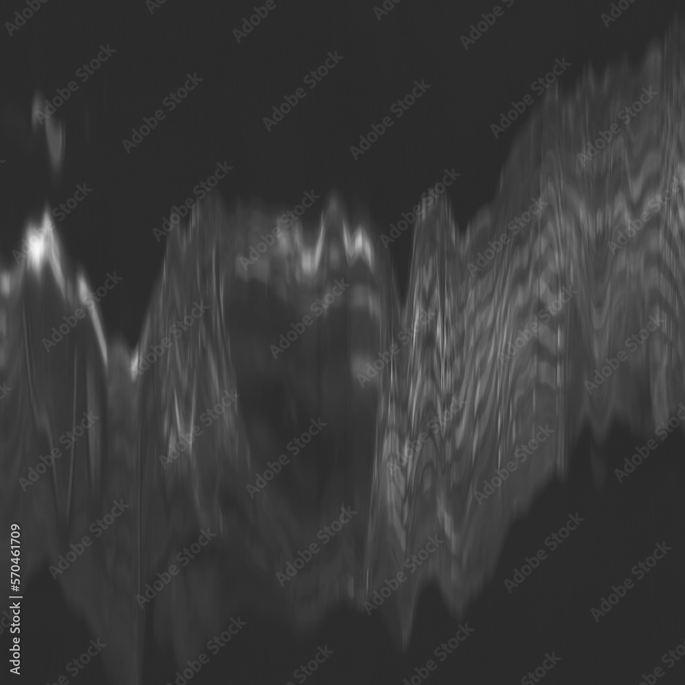 Horizontal distortion of broken video image on black background, VHS ...