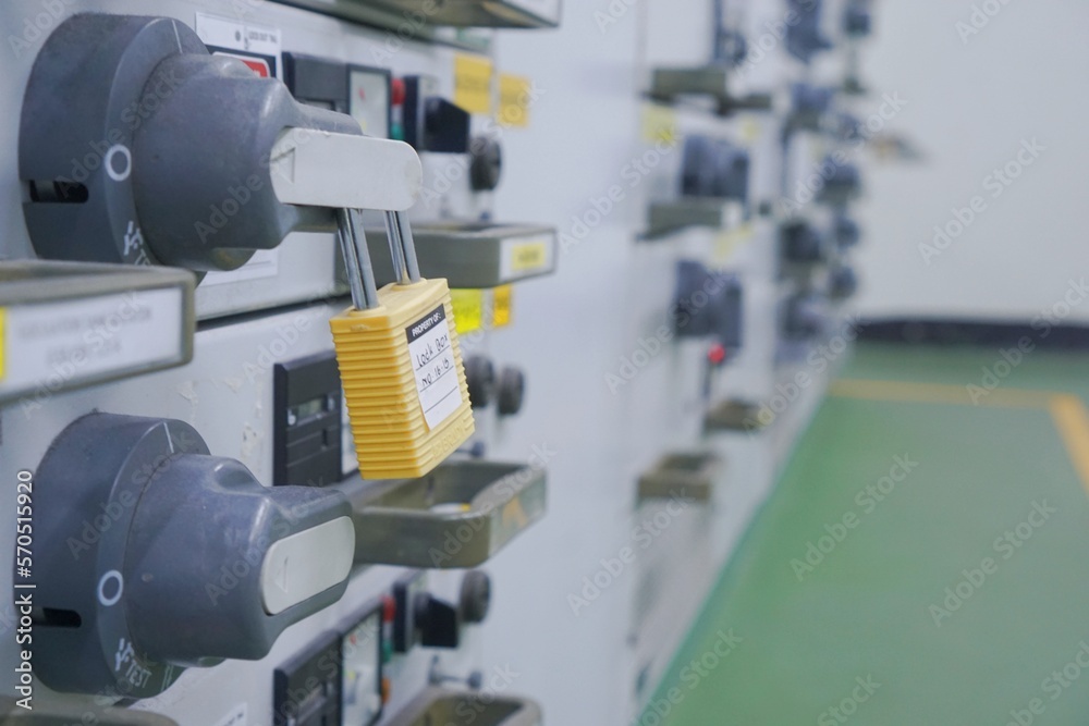 Lockout Tagout , Electrical safety system.Key lock switch or circuit ...