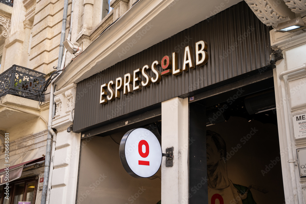 Istanbul, Turkey - February 10, 2023: Espressolab Coffee Shop and logo ...