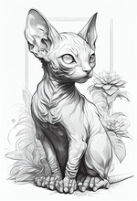 Sphynx Hairless Cat Illustration Free Stock Photo - Public Domain Pictures