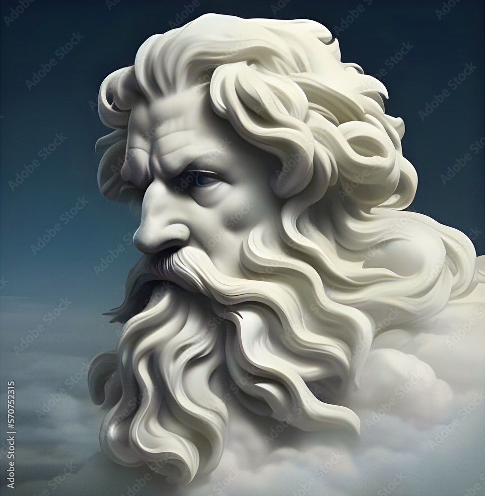 Ilustración de Stock Image featuring a chiseled white marble statue ...