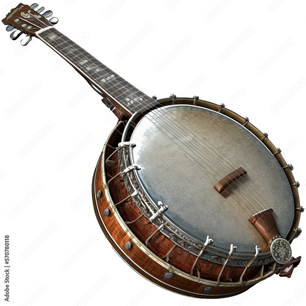 Banjo Design Elements Isolated on Transparent Background: A Graphic ...