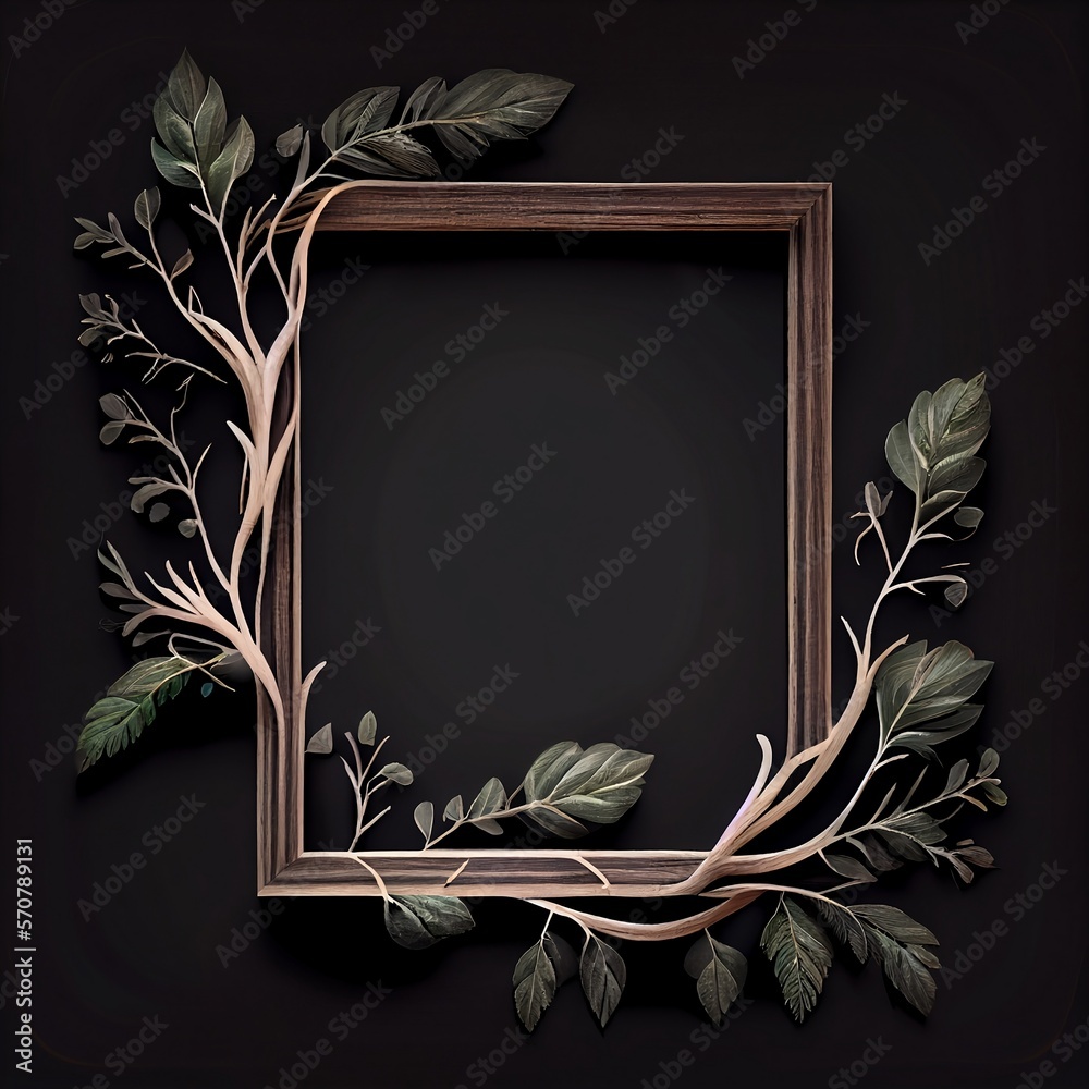 Woodland Wonder: A Tree Branch Frame, The Natural Touch: A Blank Frame of Branches and Leaves ...