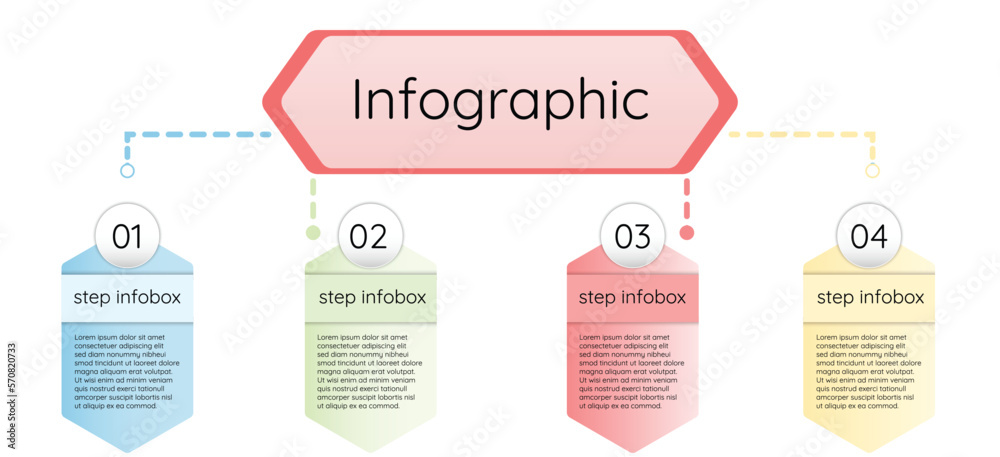 Infographic template for business information presentation. Vector ...