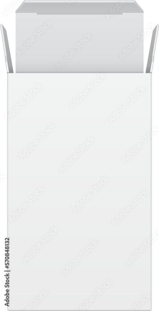 เวกเตอร์ Stock Mockup Open Product Cardboard Package Box. Front View ...