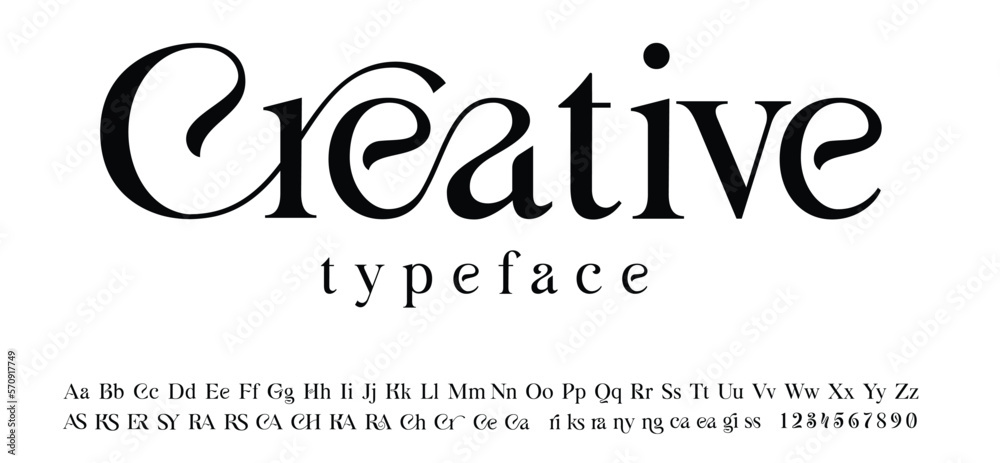 A modern trendy Font with a set of ligatures, this font can be used for ...