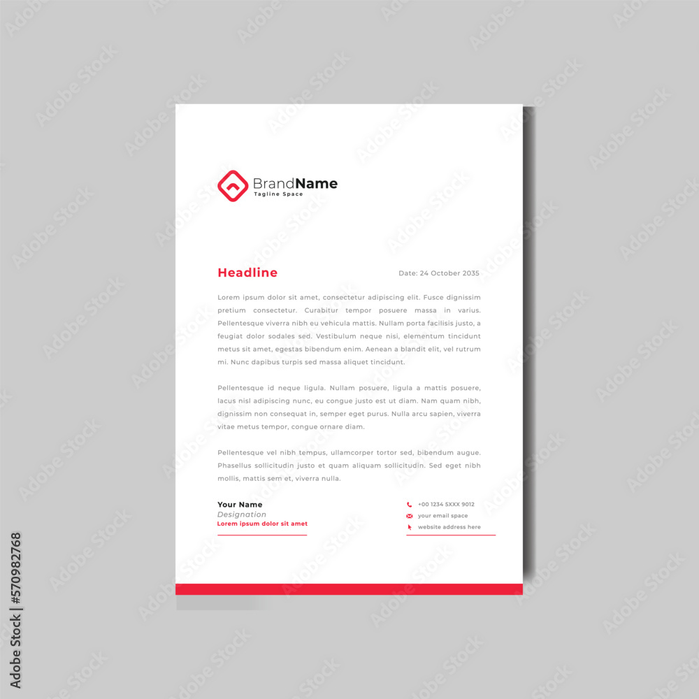 Corporate modern letterhead design template creative modern letterhead ...