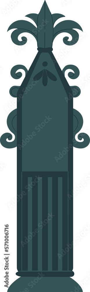 Gothic architecture decor arch canopy column Stock Illustration | Adobe ...