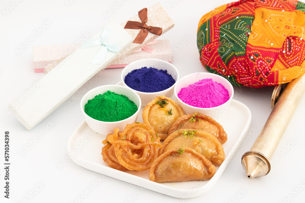 Assorted Indian Mithai Jalebi, Jilebi, Zalebi, Gujiya, Gujia, Karanji ...