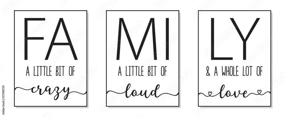 Family. A little bit of crazy, loud, love. Inspirational life quote ...