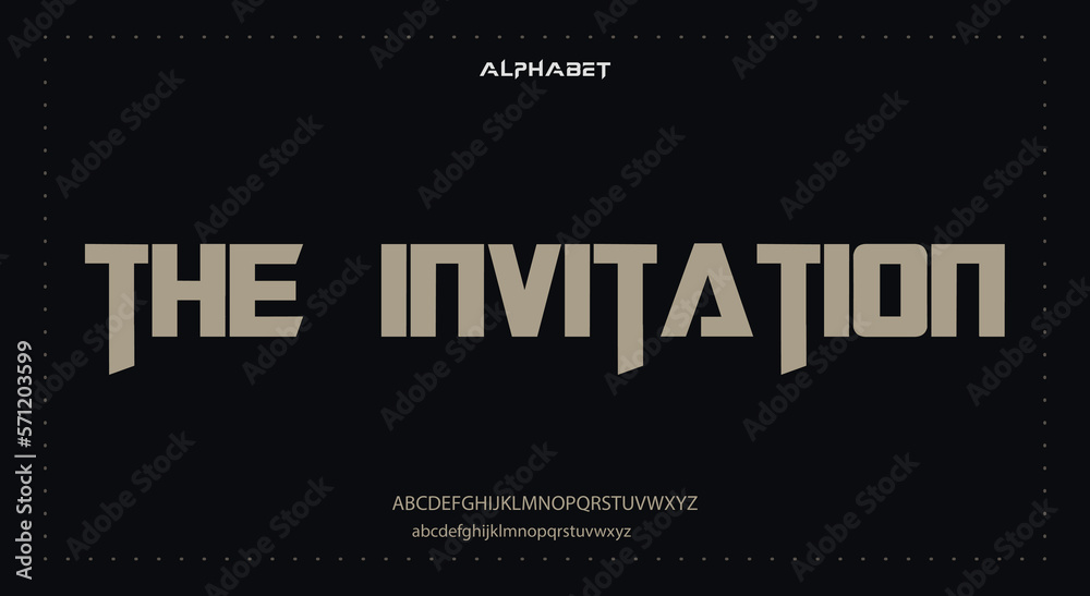 Abstract Fashion Best font alphabet. Minimal modern urban fonts for ...