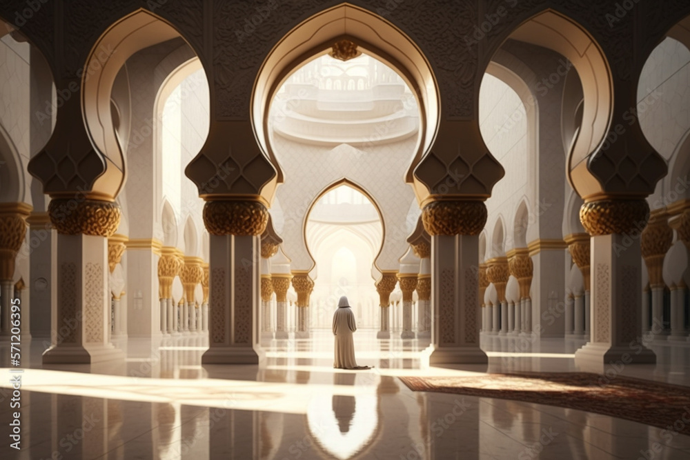 Grand sheikh zayed mosque in UAE, Abu dhabi, islam religious place of ...