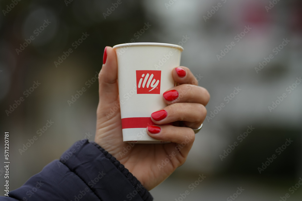 Illy logo in London, England. photo taken in February 2023. Stock Photo ...