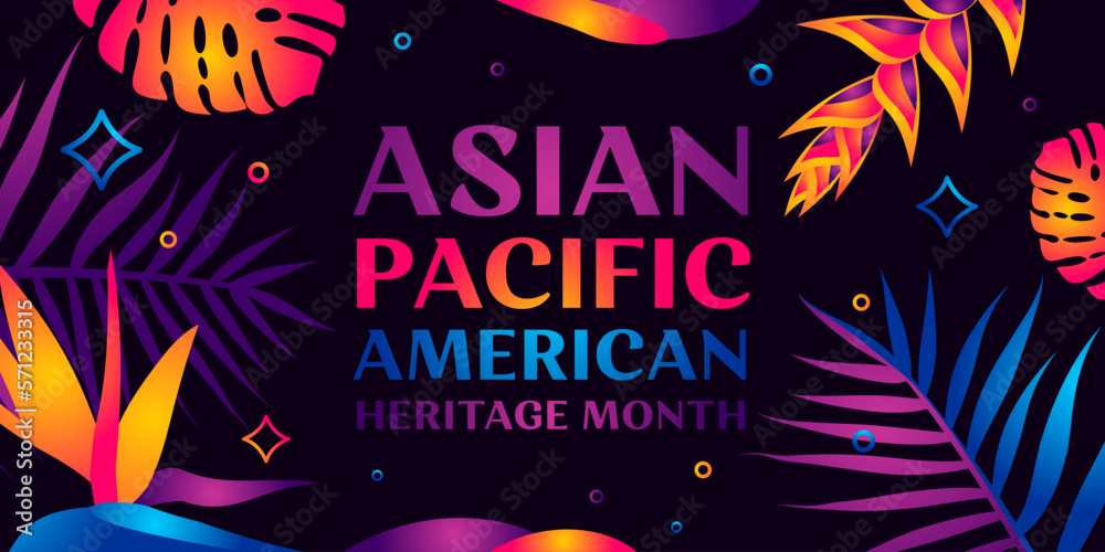 Vetor Asian American and Pacific Islander Heritage Month. Vector banner ...