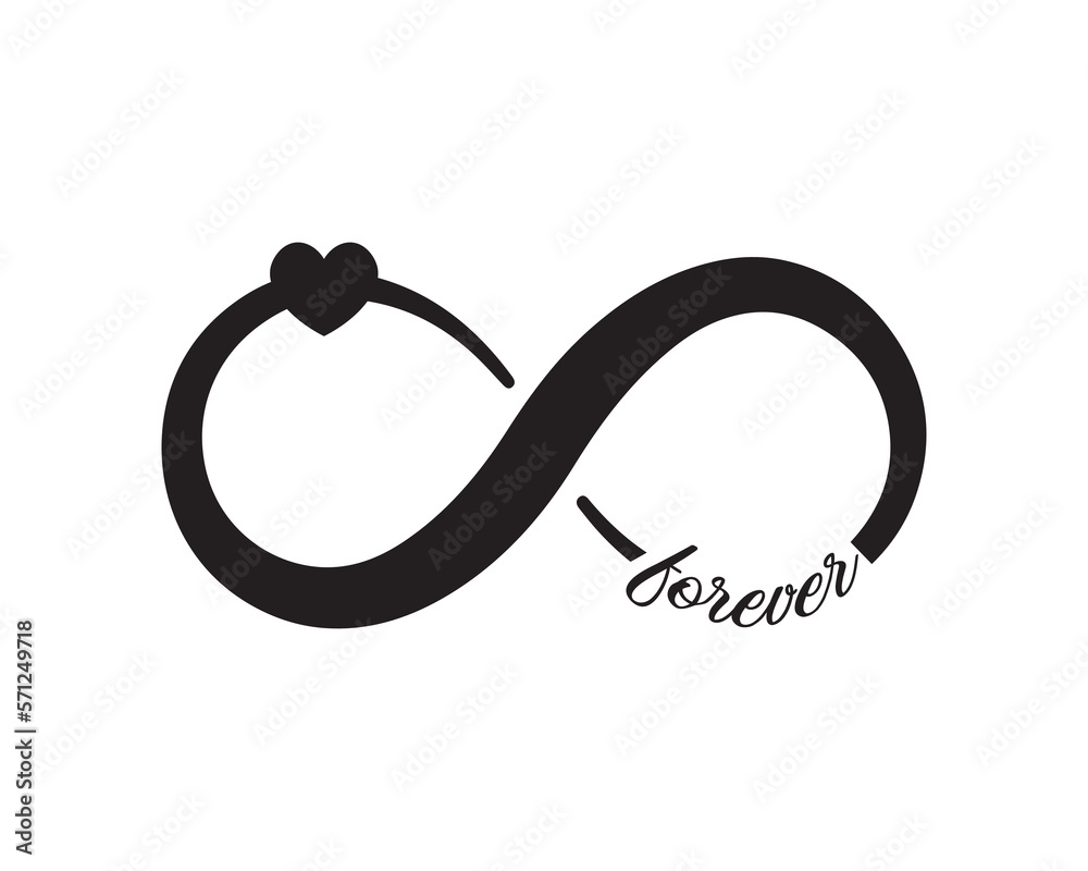 Cute infinity design with love slogan, vector design for fashion, card ...