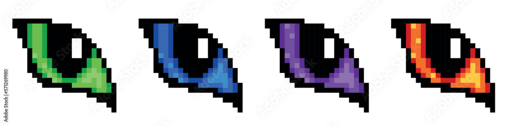Vektor Pixel art 8-bit. Eyes with teardrop symbol, logo. Lined, ruled ...