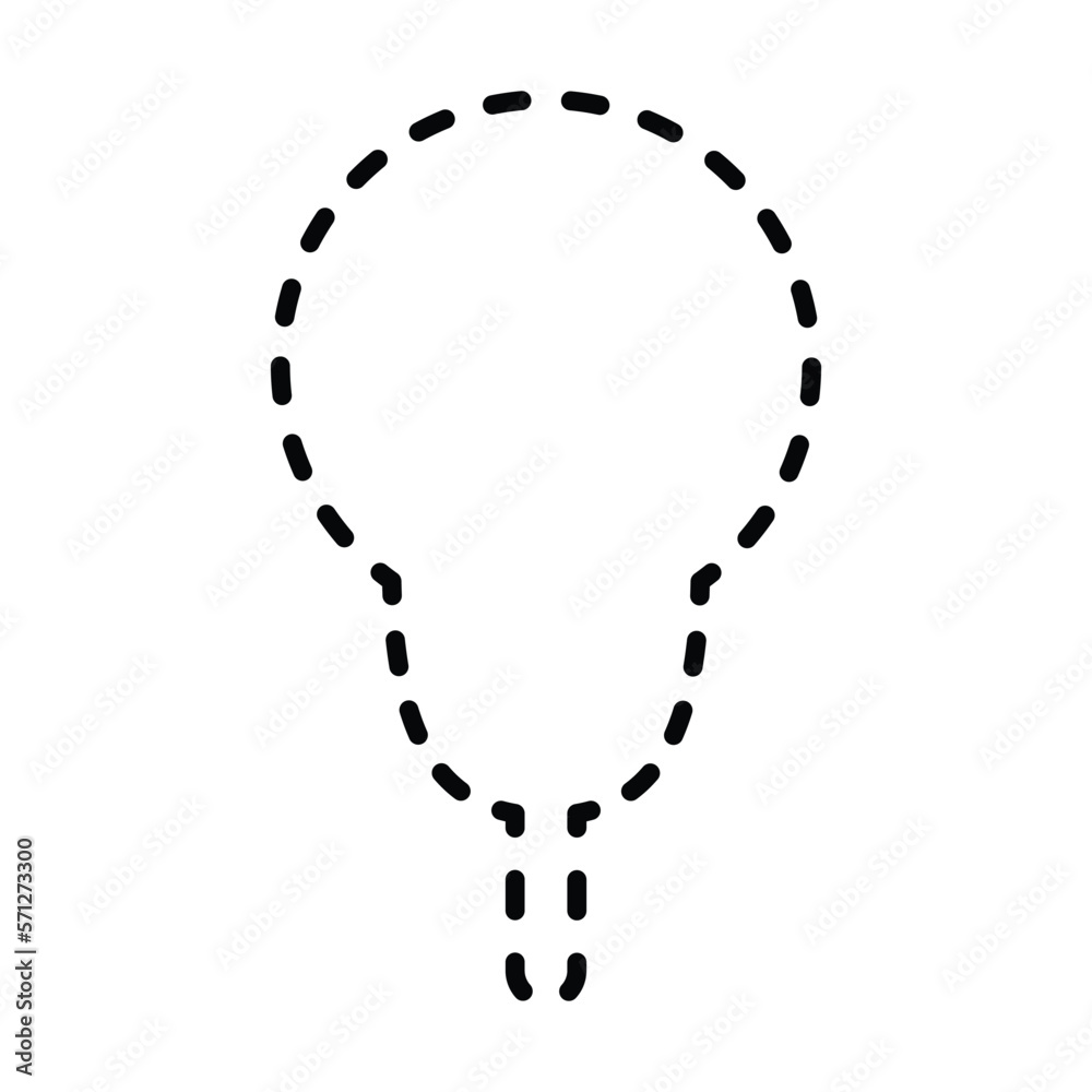 Tracing lines dotted tree outline shape for preschool and kindergarten ...