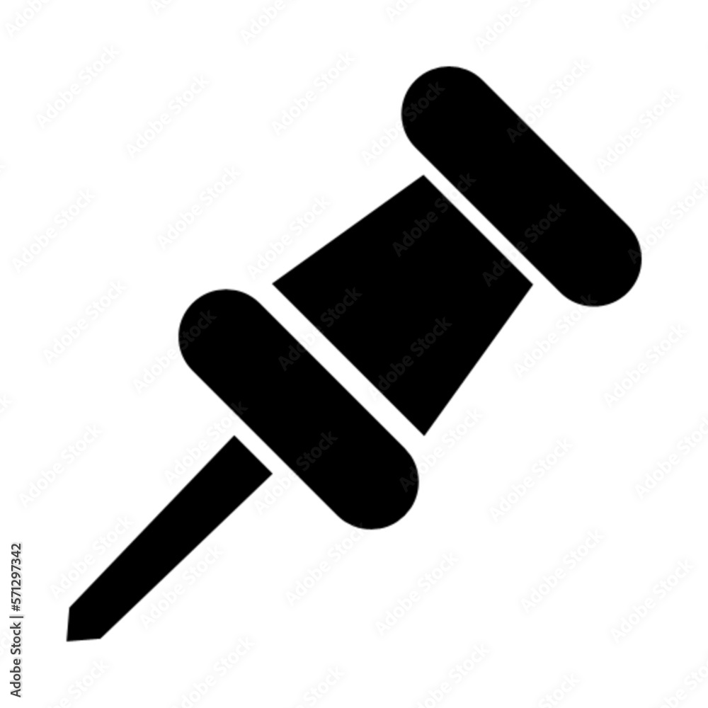 thumb pin vector, icon, symbol, logo, clipart, isolated. vector ...