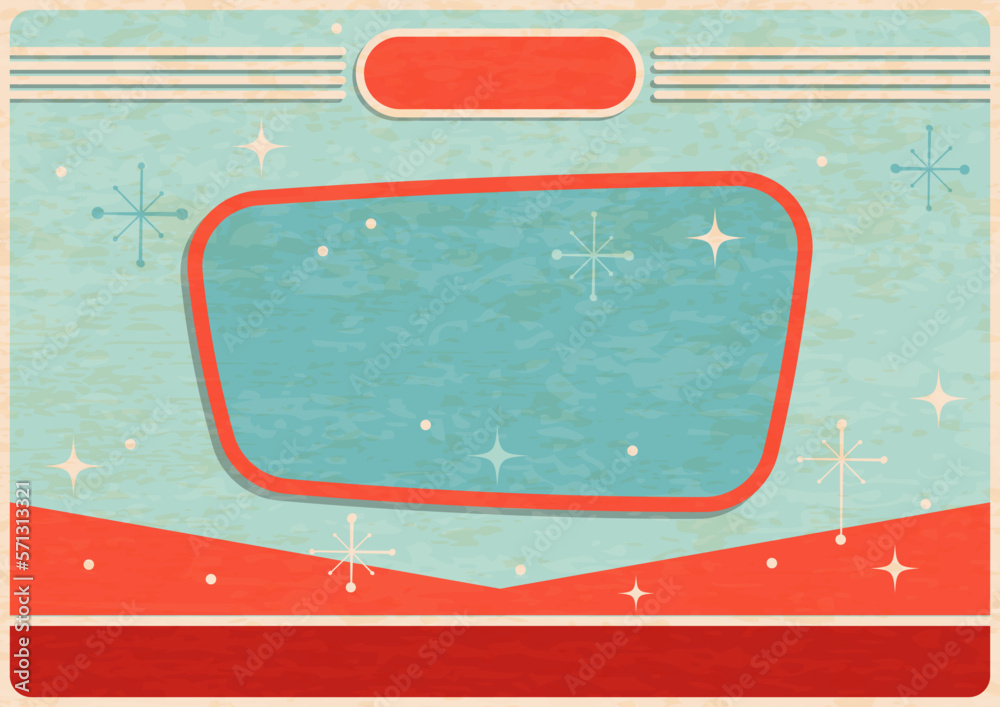 Mid Century Modern Greeting Card. 1950-1960s Googie Vintage Style ...