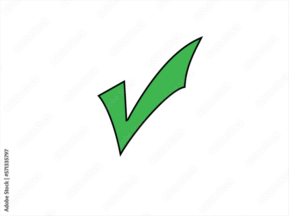 Banner, background with Check mark yes, check mark icon symbol ...