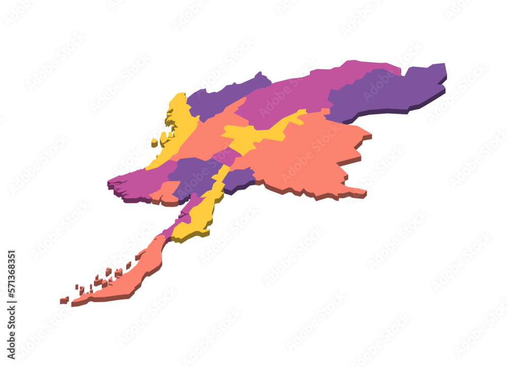 Myanmar political map of administrative divisions - states, regions and ...