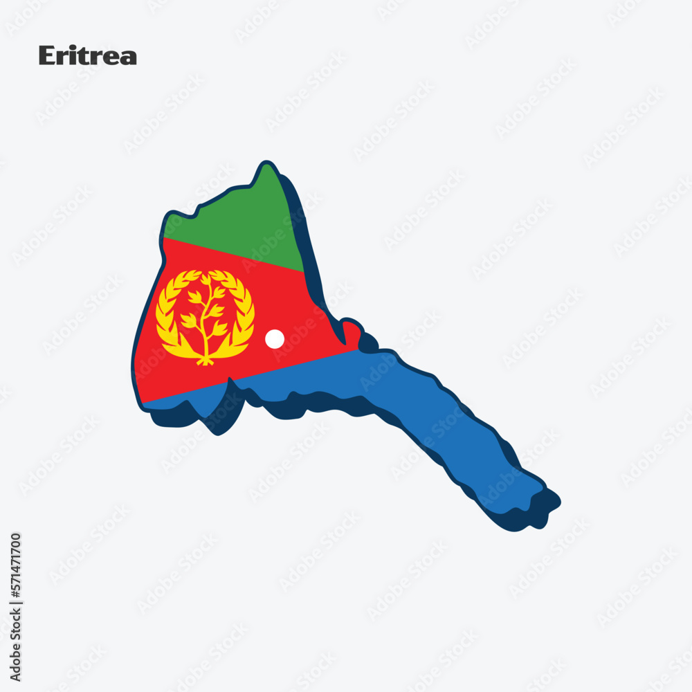 Eritrea Country Nation Flag Map Infographic Stock Vector | Adobe Stock