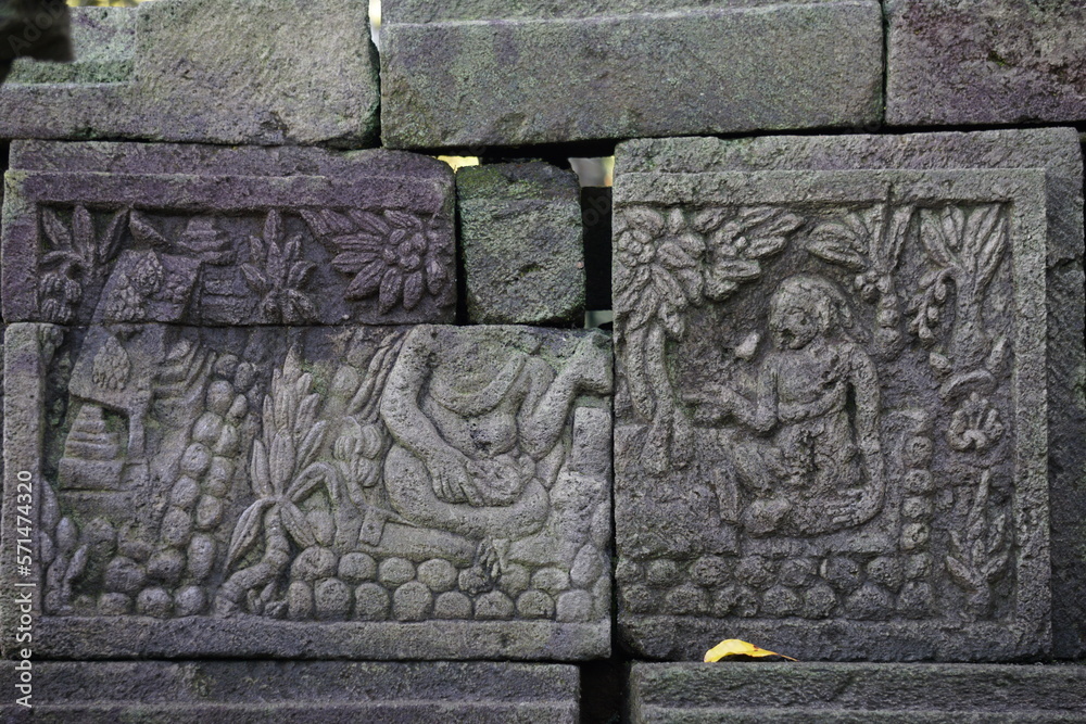 The carved stone on gambar wetan temple. The Gambar Wetan Temple was ...