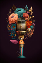 Vintage Microphone Retro Circles Free Stock Photo - Public Domain Pictures