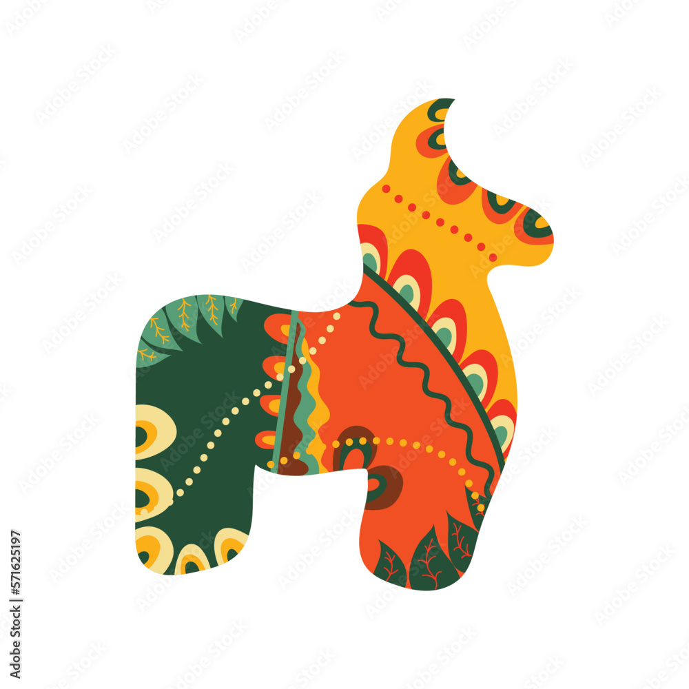 colorful pinata Traditional element isolated on white background ...