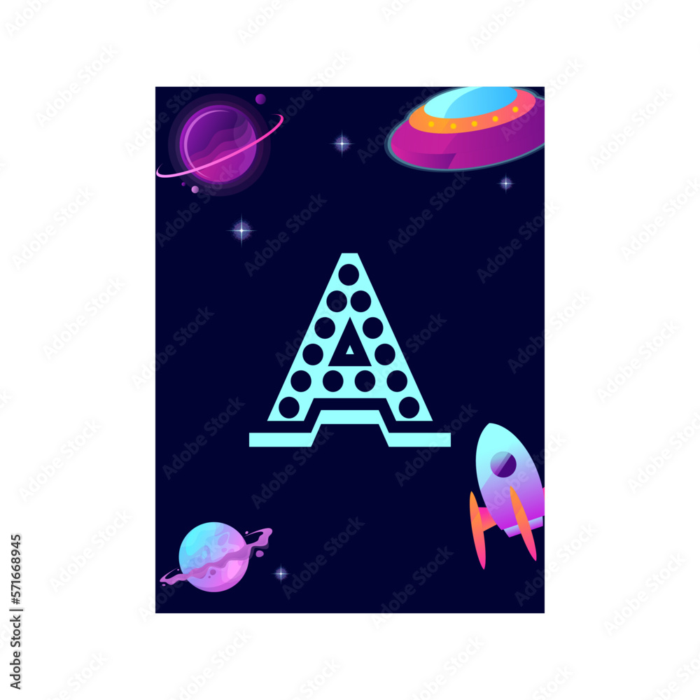 English Alphabets Vector font design for kids Worksheet Stock Vector ...