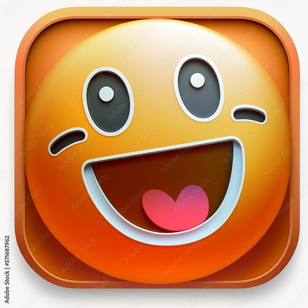 icon for happy apps. Social media interaction. Emotions. Simple filled ...