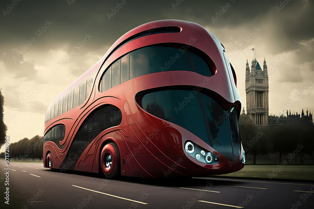 Experience the future of public transportation with this sleek and ...